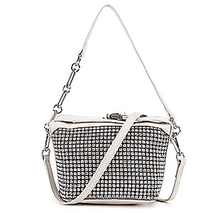Beilaidisi Womens Crystal Rhinestone Shoulder Handbag Top Handle Hobo Tote Bags Leather Crossbody Bag