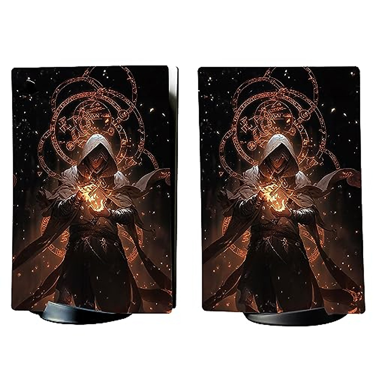 PlayVital Summon of Flame Full Set Skin Decal for ps5 Console Digital Edition, Sticker Vinyl Decal Cover for ps5 Controller & Charging Station & Headset & Media Remote