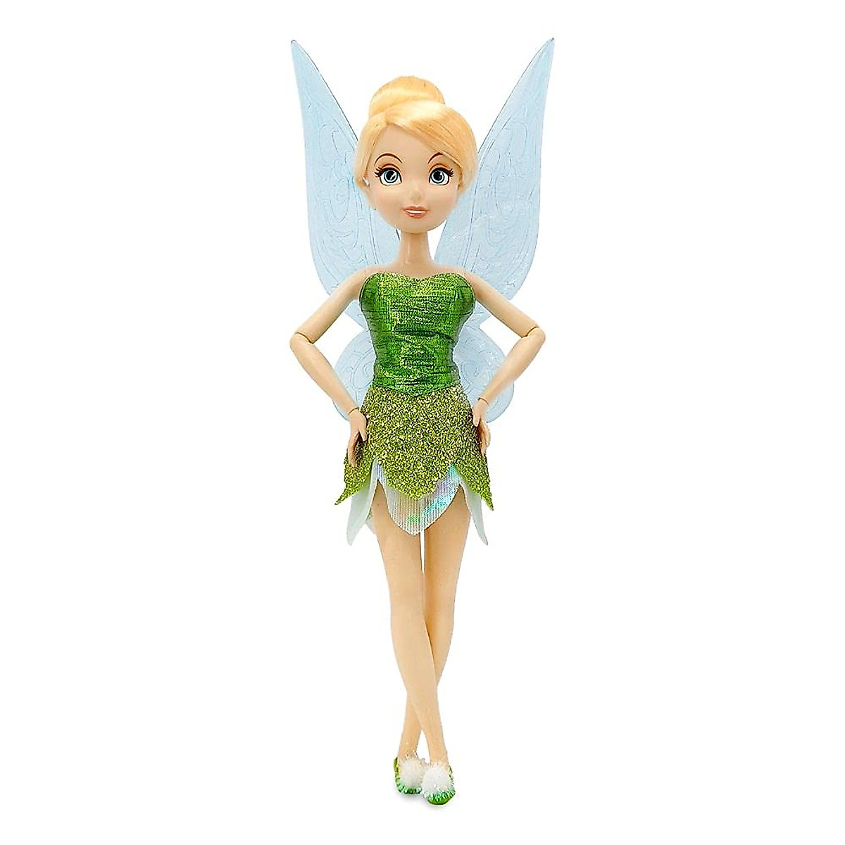 Disney Store Official Disney Princess Classic Doll (Tinker Bell from Peter Pan), 11 Inches, Includes Brush with Molded Details, Fully Posable Toy in Classic Outfit - Disney Princess Toys for Girls