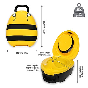 My Carry Potty - Bumble Bee Travel Potty, Award-Winning Portable Toddler Toilet Seat for Kids to Take Everywhere