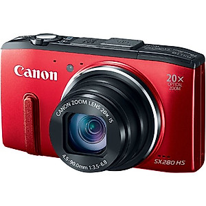 Canon PowerShot SX280 12MP Digital Camera with 20x Optical Image Stabilized Zoom with 3-Inch LCD (Red) (OLD MODEL)
