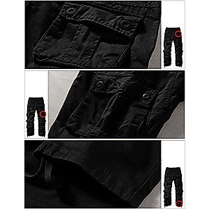Match Men's Wild Cargo Pants(Black,36)