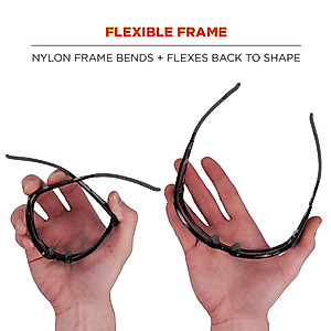 Ergodyne Skullerz Odin Anti-Fog Safety Glasses - Black Frame, Clear Lens