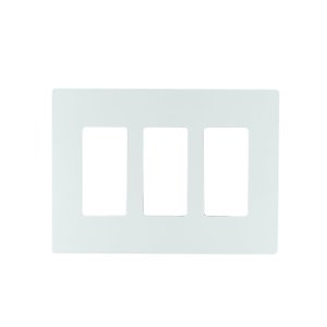 Legrand radiant RWP263WCC6 Screwless Wall Plates, 3 Gang, Three Decorator Rocker GFCI Cover, White (1 Count)