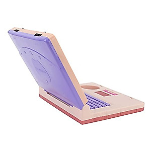 RiToEasysports Kids Learning Laptop, Plastic High Simulation Educational Toddler Learning Computer Toy with Mouse (Purple Retractable Mouse) Electronic Toy