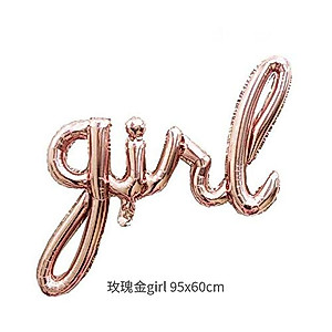 Hongkai Gender Reveal Party Decorations Backdrop Boy or Girl Foil Balloons for Baby Shower Decorations Gender Reveal Party Supplies