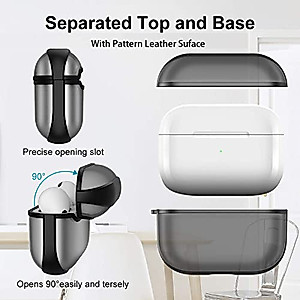 Printing Pattern Leather Cover Case with Carabiner Compatible with AirPods Pro (2019) / Ladybug and Blossom