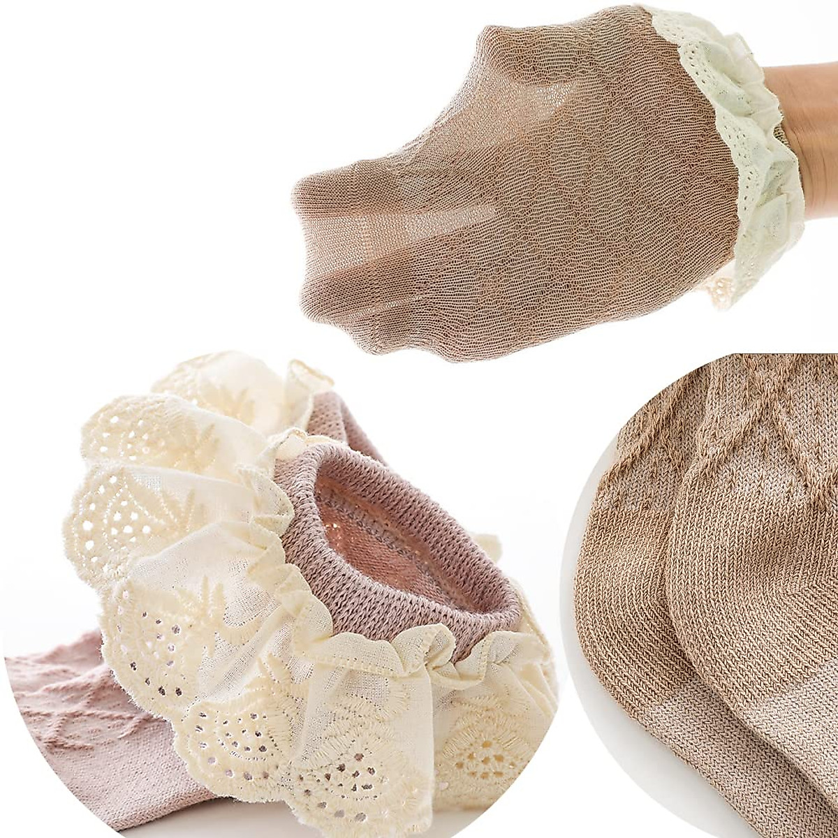 FYLuoke Baby Toddler Ruffle Lace Socks Girls Uniform Stockings Infants Casual Cotton Cute Princess Frilly Dress Socks(0-6T) (0-12 Months, Frilly-0A)