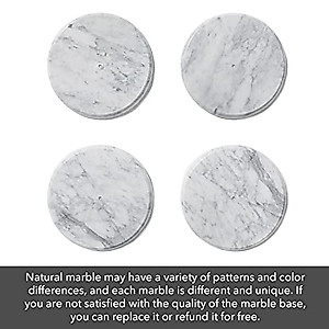 Susswiff Paper Towel Holder Countertop with Natural Marble Base, Kitchen Roll Holder, Standing Paper Towel Dispenser for Standard or Jumbo-Sized Rolls, Matte Black