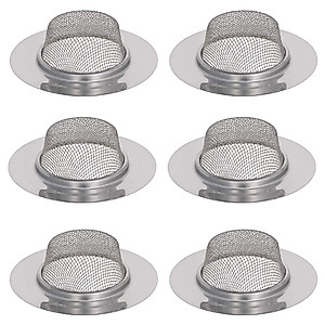 Juvielich Stainless Steel Sink Strainer-2.76" Diameter Rim Mesh Strainer Small Fine Mesh Perfect for Kitchen Sink/Bathroom Bathtub Wash Basin Floor Drain Balcony Drain Hole Hair Catcher 2Pcs