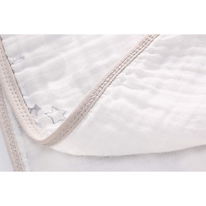 Miracle Baby Muslin Swaddle Blankets Large Cotton Receiving Blanket Nursing Cover 55''x 39''(2 Layers,Cloud)