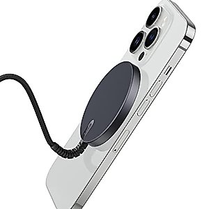 ESR Magnetic Travel Wireless Charging Pad, Portable Charger, Compatible with MagSafe Charger for iPhone 14/14 Plus/14 Pro/14 Pro Max/13/12 Series, Strong Magnetic Lock, Reinforced Braided Nylon Cable