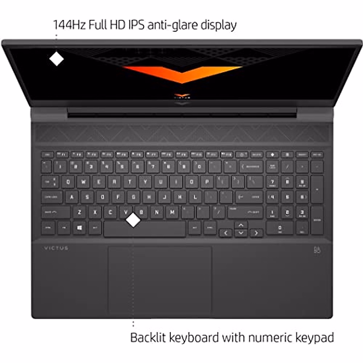 HP Victus Gaming Laptop 2023 Newest, 15.6" FHD 144 Hz Display, 12th Gen Intel Core i5-12450H, 16GB RAM, 512GB SSD, NVIDIA GeForce GTX 1650 Graphics, Wi-Fi 6, Windows 11 Home, Bundle with Cefesfy
