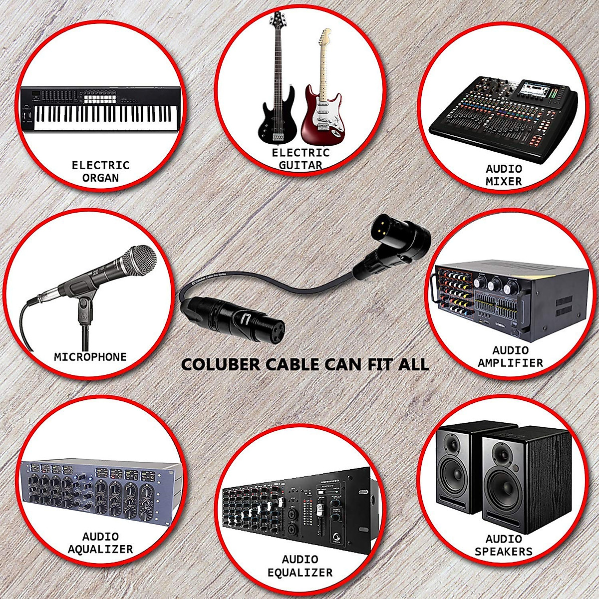 Balanced XLR Cable Right Angle Male to Straight Female - 1 Feet Black - Pro 3-Pin Microphone Connector for Powered Speakers, Audio Interface or Mixer for Live Performance & Recording