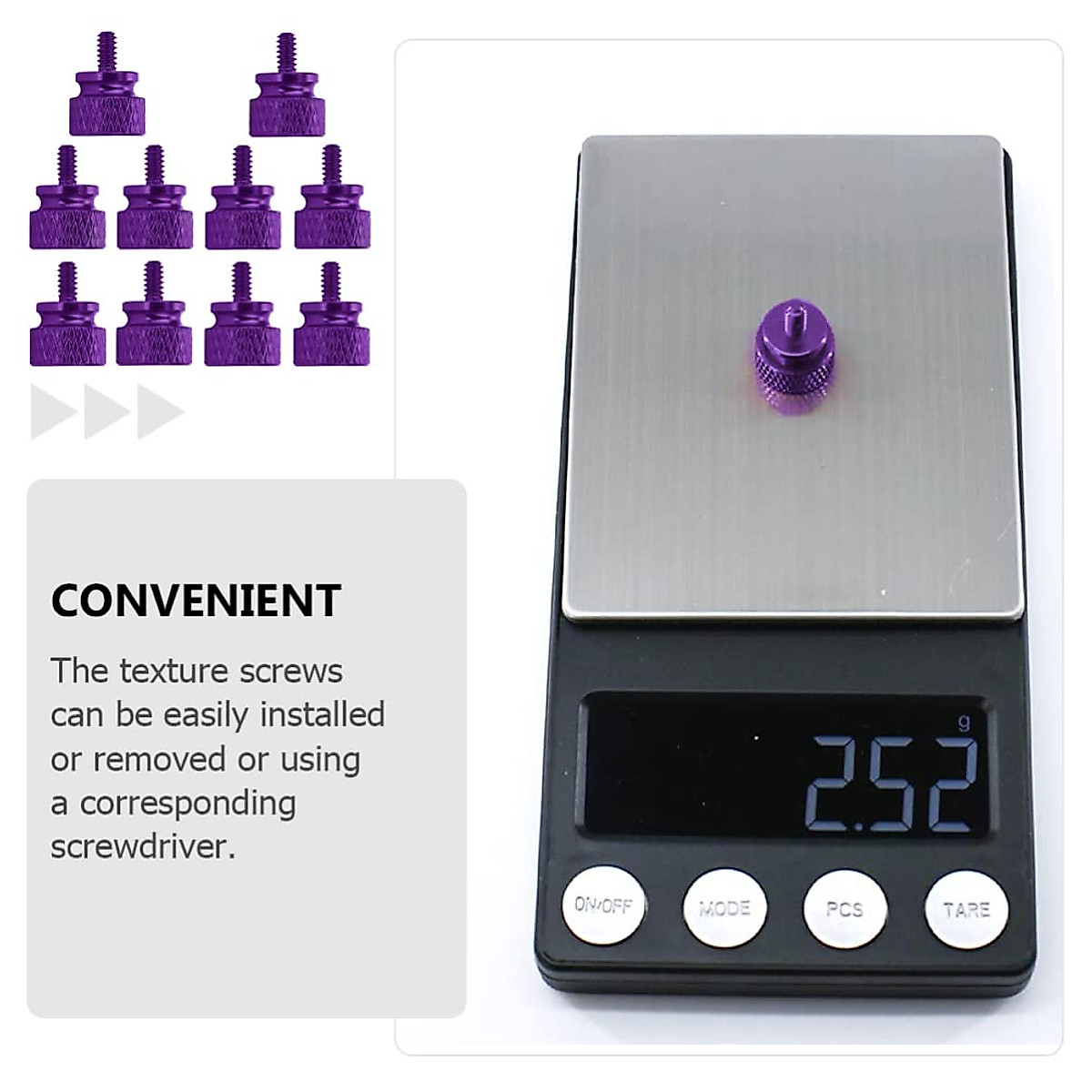 SOLUSTRE 10PCS Chassis Thumb Screws Computer Case Screws Computer Case Thumbscrew Knurled Thumbscrews Practical Screw Computer Screws Computer Part Accessories Aluminum Alloy Purple