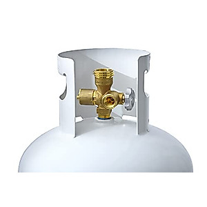 Flame King YSN100MLT-1 100LB Multi-Valve Propane Tank with High Capacity Filler, White