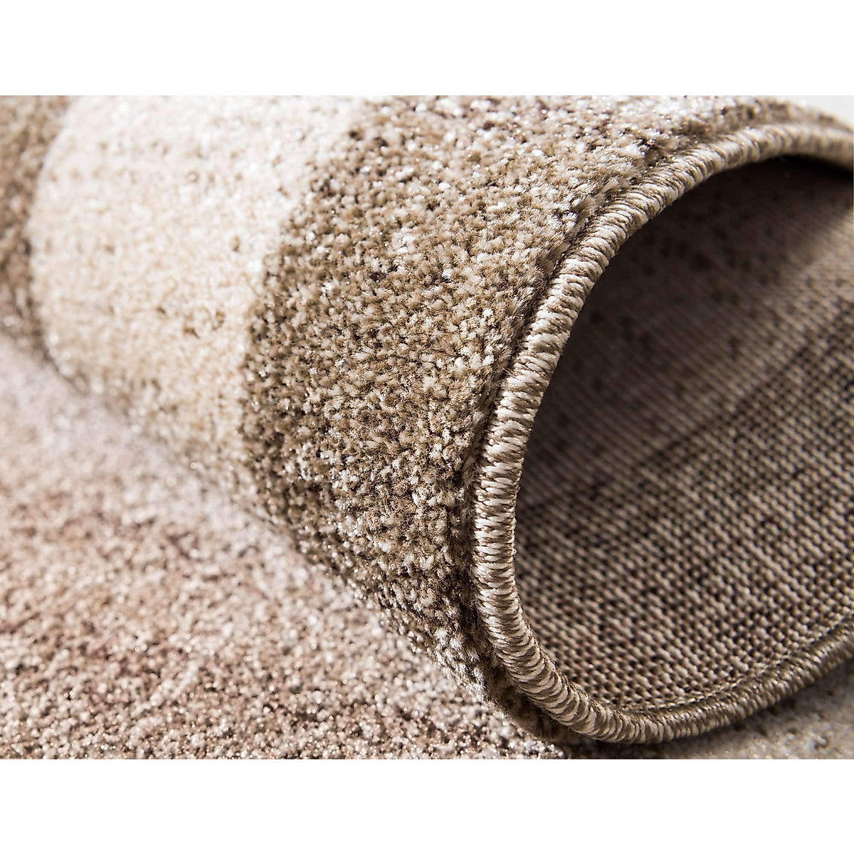 Unique Loom Del Mar Collection Area Rug - Maria (7' 1" x 10' Rectangle, Light Brown/ Ivory)