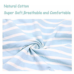 Hooyax Swaddle Blanket for Baby Boys and Girls, Cotton Swaddle Wrap Adjustable Sleep Sack for Newborn Baby, 3 Pack, Whale Stripe Animal Small(0-3 Month)