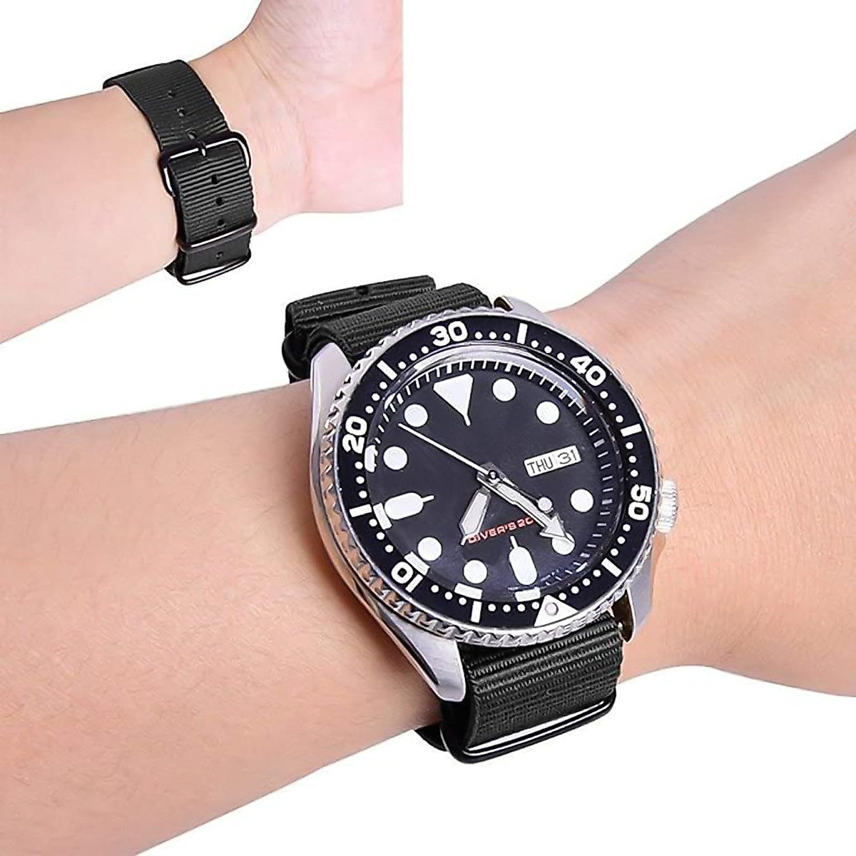 Ritche Christmas Gift 4PC 20mm Nylon Strap Nylon Watch Band Compatible with Timex Weekender Watch for Men Women (4 Packs), White Elephant Gifts, Stocking Stuffers for Men