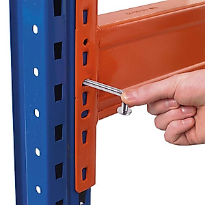 HOIGON 100 PCS Universal Pallet Rack Drop Pin, Round Head Pallet Rack Safety Bolts, Strong Universal Pallet Rack Safety Pin for Warehouse, Home or DIY Pallet Racks & Shelving Units, 2.56 x 0.31 Inch