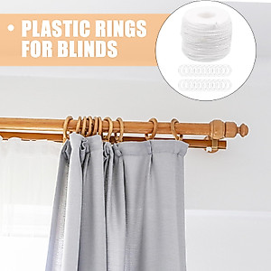Uonlytech Curtain Accessories White Curtain Roman Window Shades White Blinds 1 Set Blinds Lifting Rope Roman Ring Replacement Roman Blind Curtain String Roman Shade Repair Roman Shade Kit