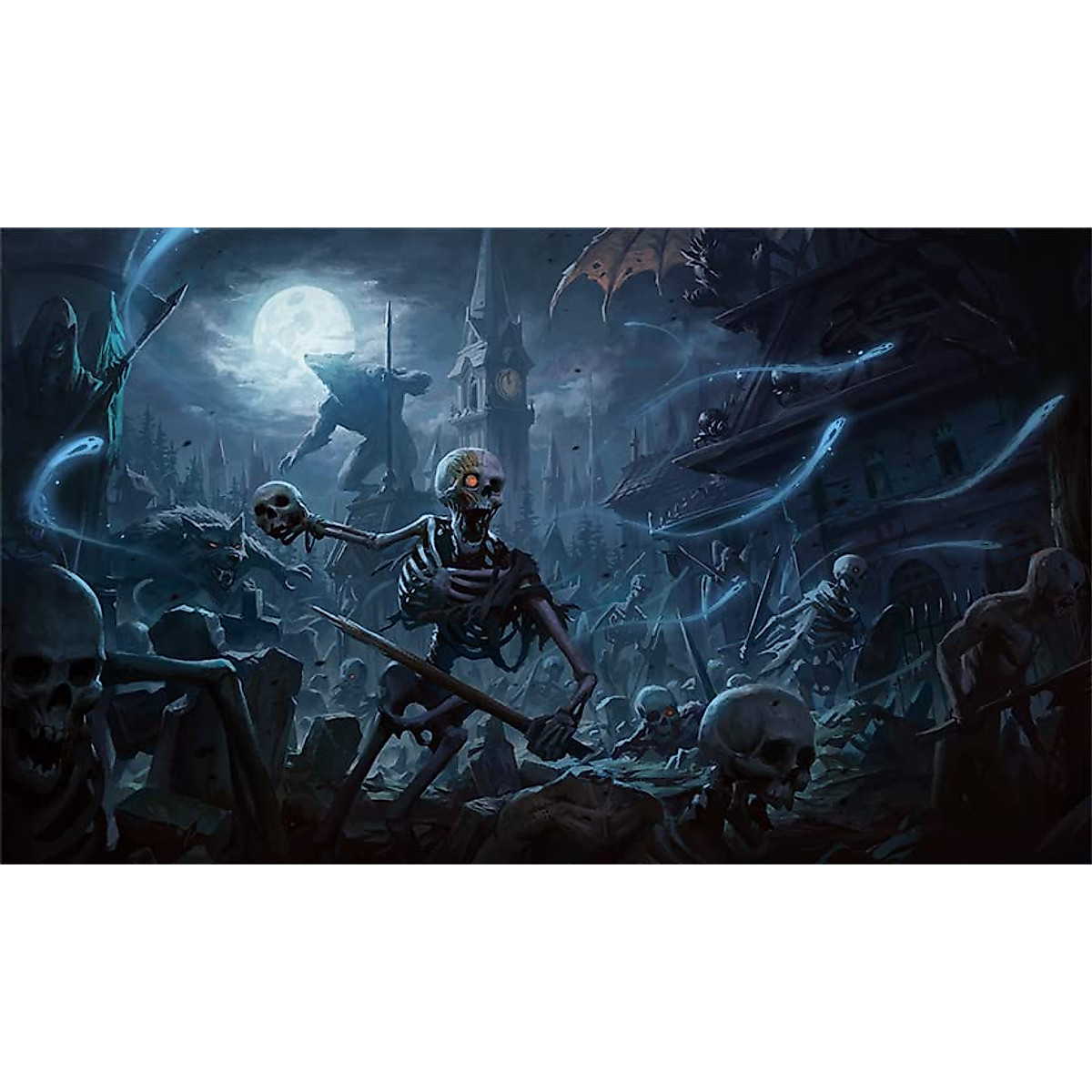 Fantasy North - The Midnight Hour - TCG Playmat and Mouse Pad - 24 x 14 inches