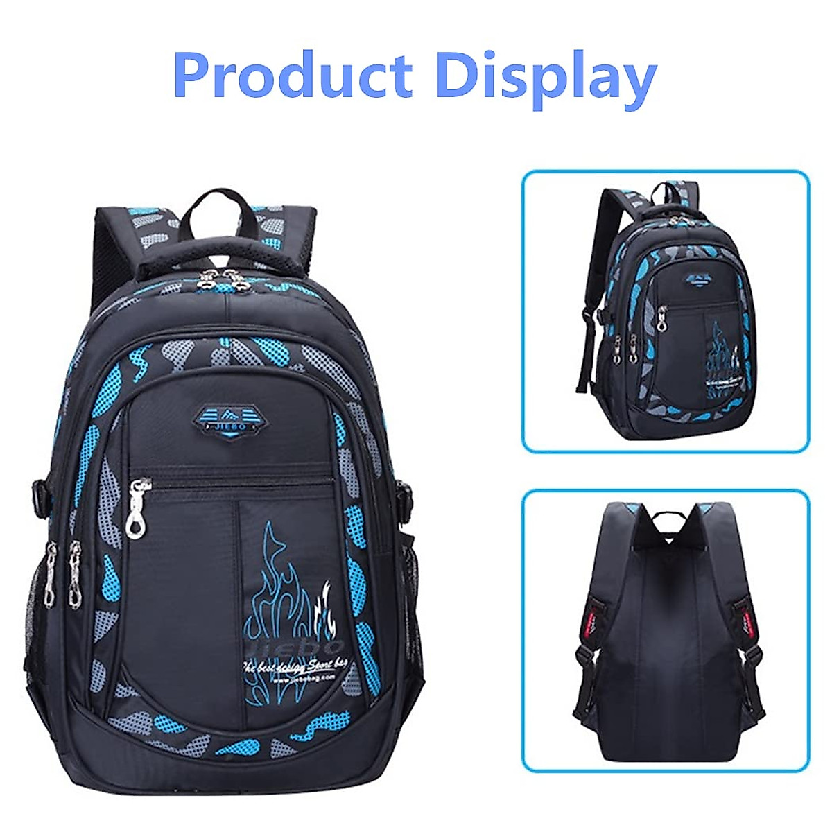 Flora Camo Backpacks for Middle School Elementary, Camo Bookbags for Teens Boys, Camouflage School Bags