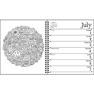 Johanna Basford 12-Month 2024 Coloring Weekly Planner Calendar: A Special Collection of Whimsical Illustrations