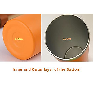 SHINYSTAR 20 OZ Double Wall-Vacuum insulated-Stainless-Spill Proof ABS Lid- Reusable-Warm & Cold-Coffee Thermos-Smoothie Cup with 1 straw and 2 brushes