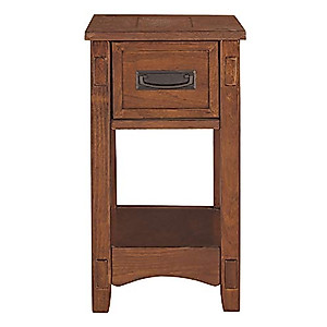 Signature Design by Ashley Breegin New Traditional Wooden Chair Side End Table with 1 Drawer and 1 Fixed Shelf, Brown