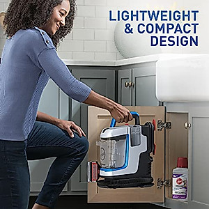 Hoover PowerDash GO Pet+ Portable Spot Cleaner, Lightweight Carpet and Upholstery Machine, Stain Remover for Pets, Stairs and Home, FH13001PC, Blue