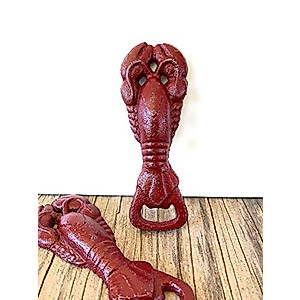 Rustic Lobster Handheld Bottle Opener – Unique Men’s Stocking Stuffer – Cajun Crawfish Barware – Man Cave Novelty Gift