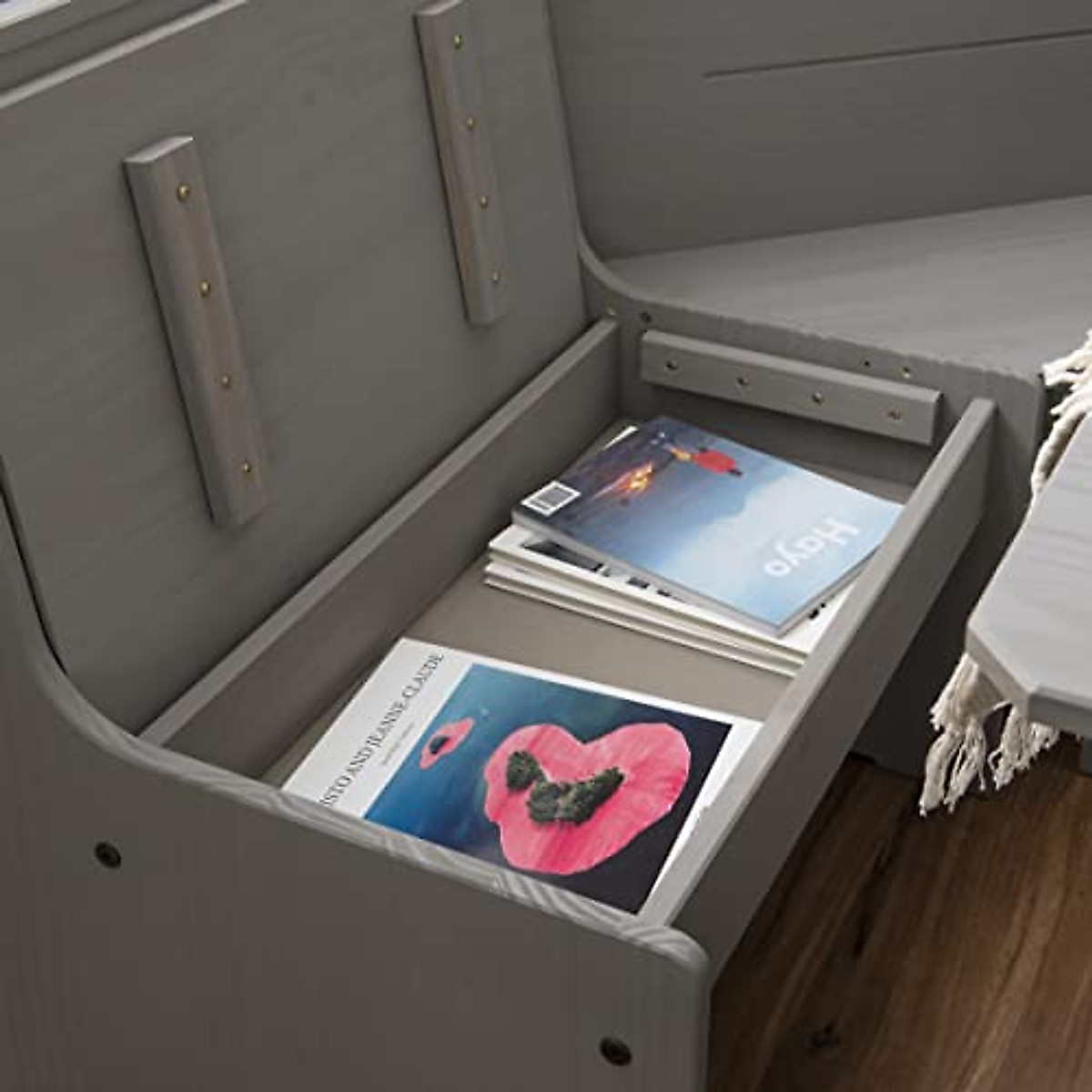 Linon Home Decor Products Grey Corner Dining Set by Linon Leyton Nook