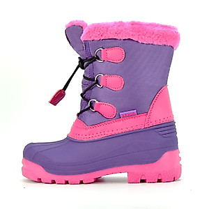 Nova Mountain Boys Girls Little Kids Winter Snow Boots,NF NFWB808 PurpleFuchsia 3