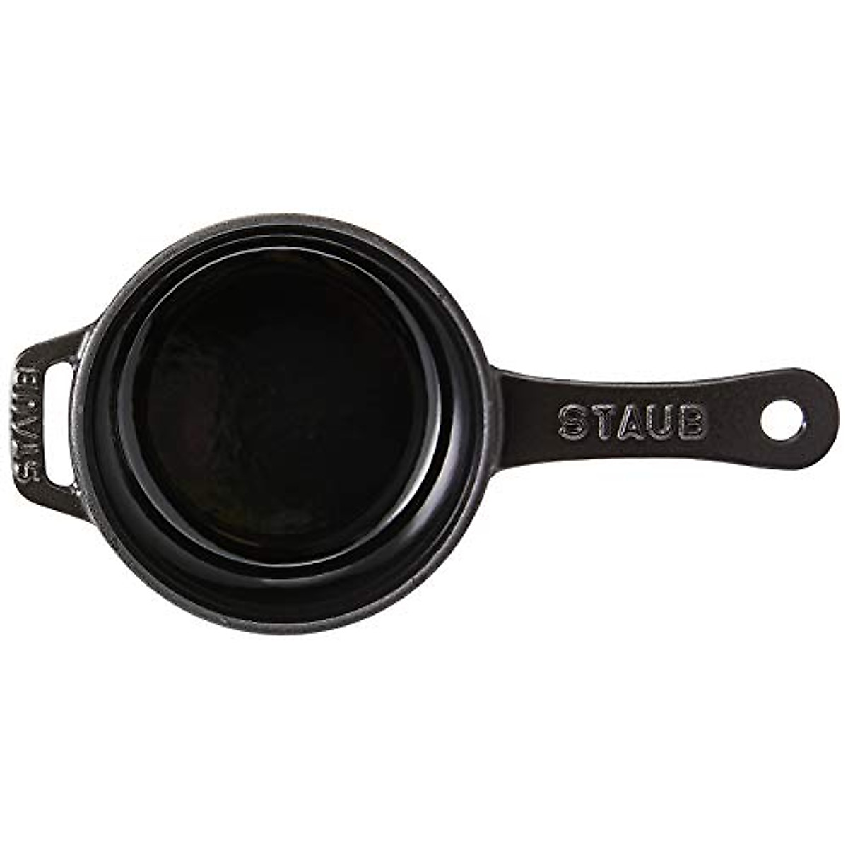 Staub Cast Iron 0.25-qt Mini Saucepan - Matte Black, Made in France