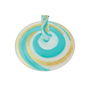 Enesco Designs by Lolita Riding the Waves Hand-Painted Artisan Wine Glass, 15 Ounce, Multicolor