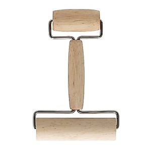 Mrs. Anderson’s Baking Double Dough Roller, Wood, 7-Inches x 4.5-Inches