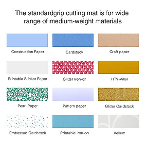 Funnycut Cutting Mat for Silhouette Cameo 4/3/2/1 (Lightgrip, Standardgrip, Stronggrip, 3 Pack) 12x12 Inch Cutting Mat for Silhouette Cameo Accessories