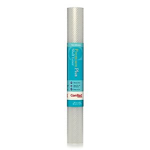 Con-Tact Brand Premium Plus Heavy Duty Non-Adhesive Shelf and Drawer Liner, 18" x 4', Nova Crystal Clear