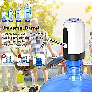 Water Bottle Pump, Water Bottle Dispenser 5 Gallon USB Charging Automatic Drinking Water Pump Portable Electric Water Dispenser Water Bottle Switch