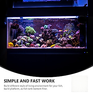 Kichvoe 6pcs Fish Tank Divider Grid Aquarium Grid Dividers Fish Tank Divider Plates Mesh Divider Aquarium Supplies Fish Tank Grid Divider Bottom Partition Net Aquarium Bottom Divider