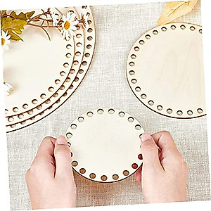 STOBAZA 25 pcs Woven Bag Base Round Bottom Basket Wood Bag Bottom Basket Bottom Basket Weaving Base Wooden Handbag Base Circle Purse DIY Kits Wooden Bag Bottom Shaper Round Basket Crochet