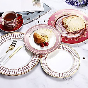 KOWMcp Dinner Plates Model Room Table Decoration Bone Porcelain Plate Knife Fork Restaurant Steak Dish Coffee Cup Dishes
