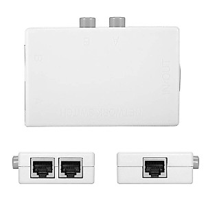 JSER UTP STP 2 in 1 Out 2 Ports RJ45 LAN CAT6 CAT5E Network Switch Selector Internal External Networking Switcher Splitter Box
