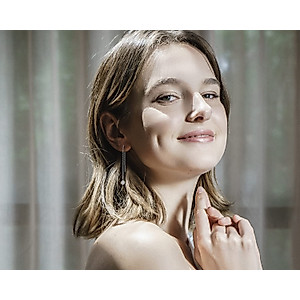 Moissanite Threader Earrings for Women, Sterling Silver Chains Earring Mujer Hypoallergenic Piercing Earring Anniversary Birthday Christmas Gifts for Her