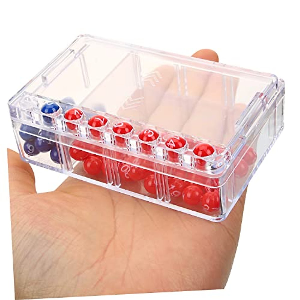 Totority 1 Set Analog Number Picker Portable Game Console Mini Dice Mini Accessories Lottery Games Props Portable Lottery Machine Fortunate Number Picker Plastic Party Supplies Lottery Case