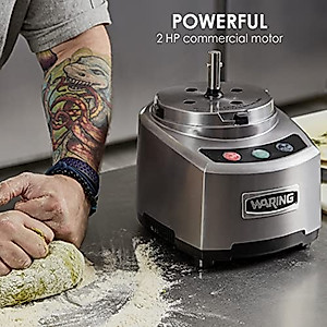 Waring Commercial Sealed Batch Bowl/Continuous Dicing Food Processor with LiquiLock Seal System, 4-Quart