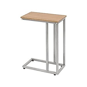 Coral Flower C Side Table Sofa End Tables for Home Office, Living Room Accent Snack Table Couch Table for Coffee，Light Walnut