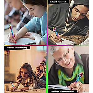 Planet Pens Bundle of Poop Face Emotion & Poop Rainbow Novelty Pens - Unique Kids and Adults Ballpoint Pens Colorful Emotions Writing Instrument For School and Office - 4 Pack