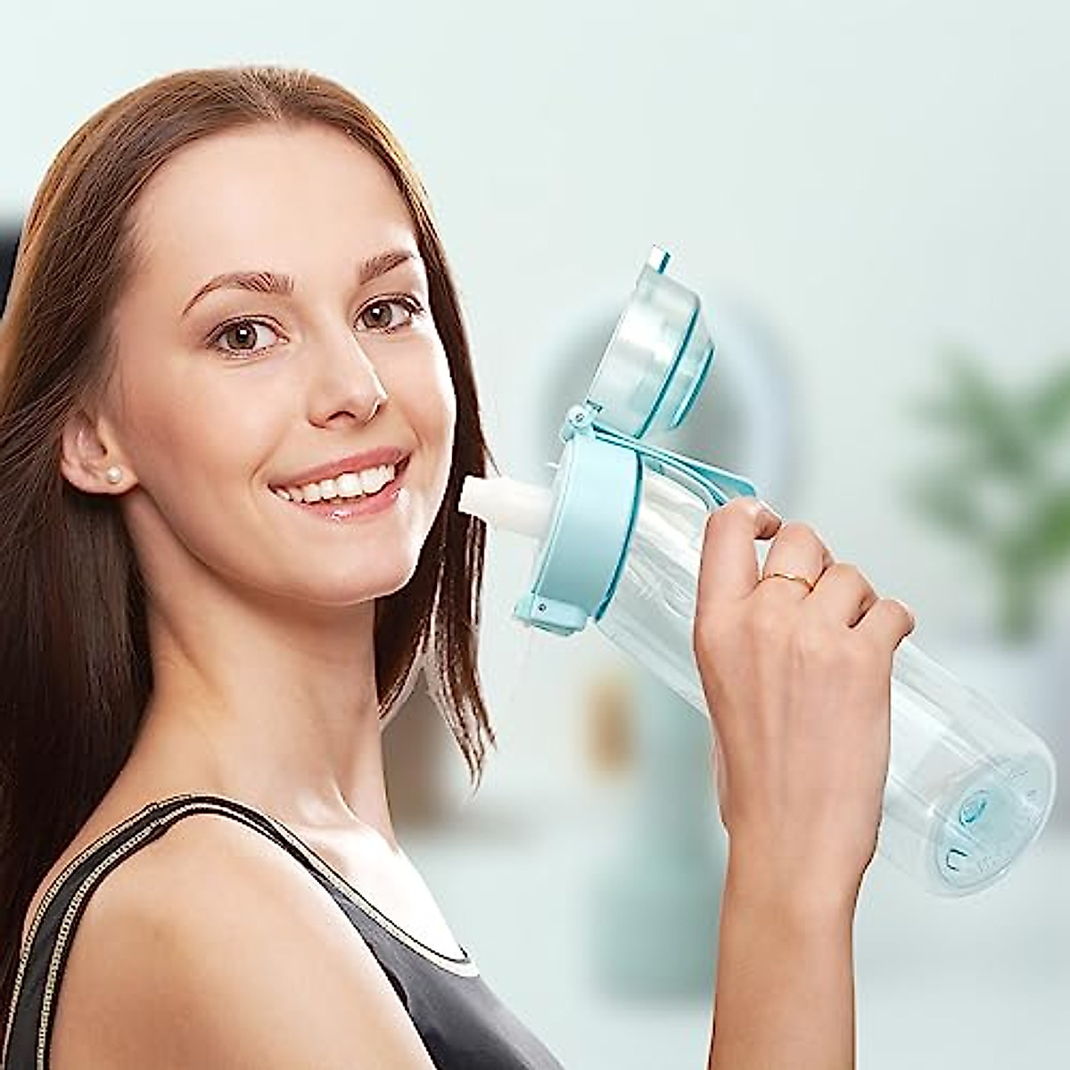 Napolju Air Up Water Bottle,650ML Scent Water Cup with 7 Flavour Pods,Leak Proof Sports Water Cup with Straw Suitable for Outdoor Sports,Gifts From Friends, Birthday Gifts (Blue)